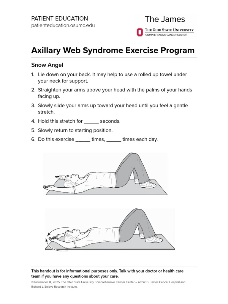 Axillary Web Syndrome Exercises | PDF