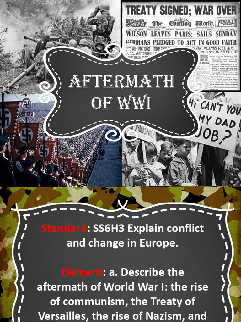 SS6H3a Describe the Aftermath of World War I...SV | PDF | World War I ...