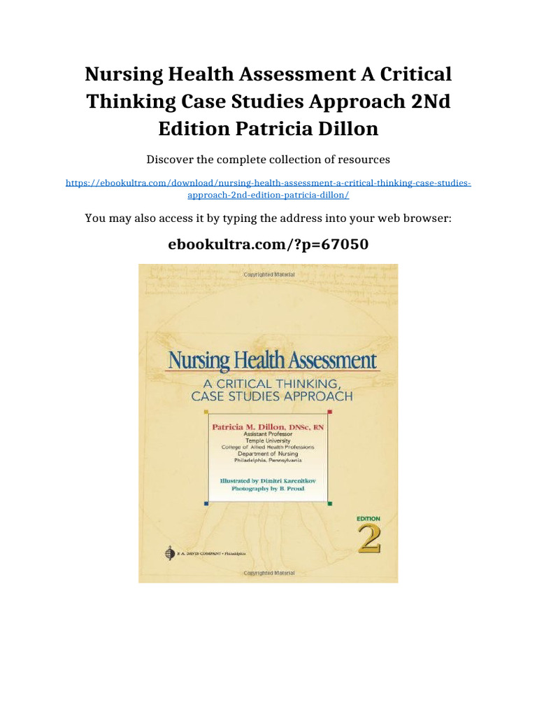 Nursing Health Assessment A Critical Thinking Case Studies Approach 2nd ...
