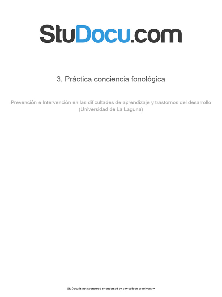 3 Practica Conciencia Fonologica | PDF | Aprendizaje | Comunicación humana