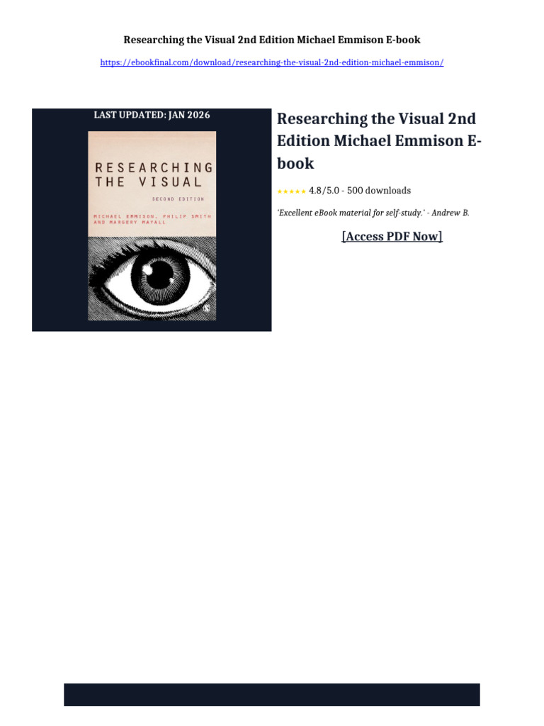 Researching The Visual 2nd Edition Michael Emmison Ebook 2026 Enhanced ...