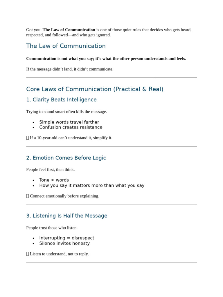 Law of Communication | PDF