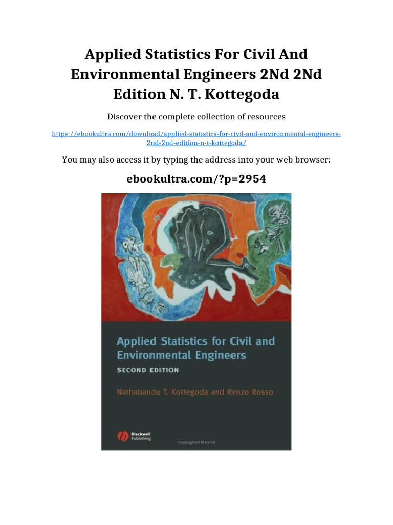 Applied Statistics for Civil and Environmental Engineers 2nd 2nd ...