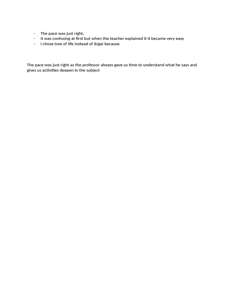 The Pace Was Just Right | PDF