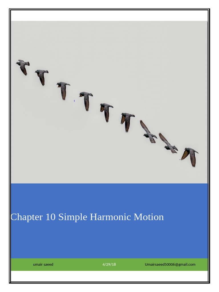 Physics Chapter 1 Class 10 SHM | PDF | Waves | Force