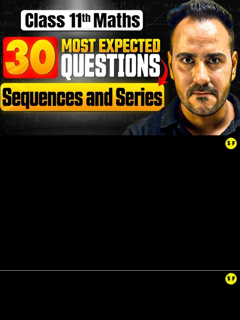 Class 11th To 30 Questions of Sequence and Series | PDF | Discrete ...