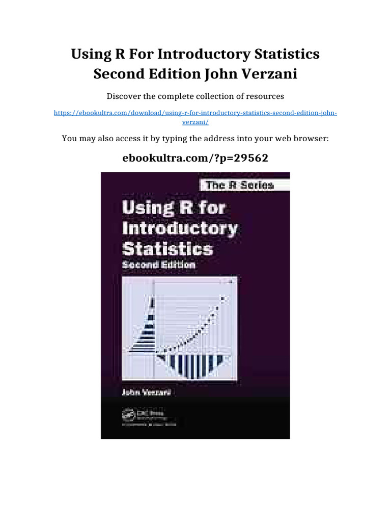 Using R For Introductory Statistics Second Edition John Verzani ...