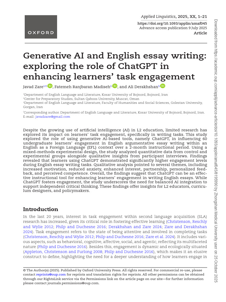 Generative AI and English essay writing_ exploring the role of ChatGPT ...