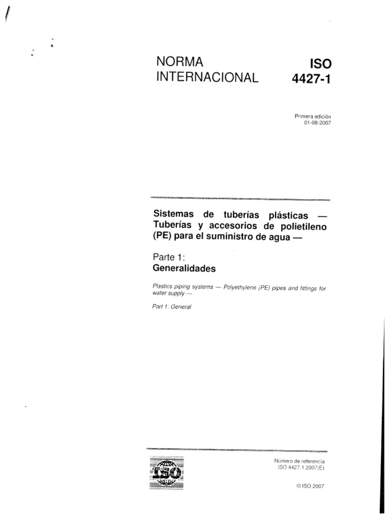 ISO 4427-1 2007 | PDF