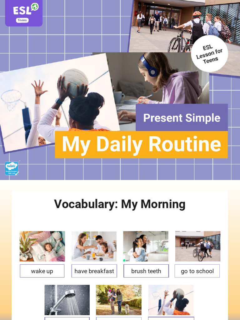Simple Present Daily Routine JHS | PDF