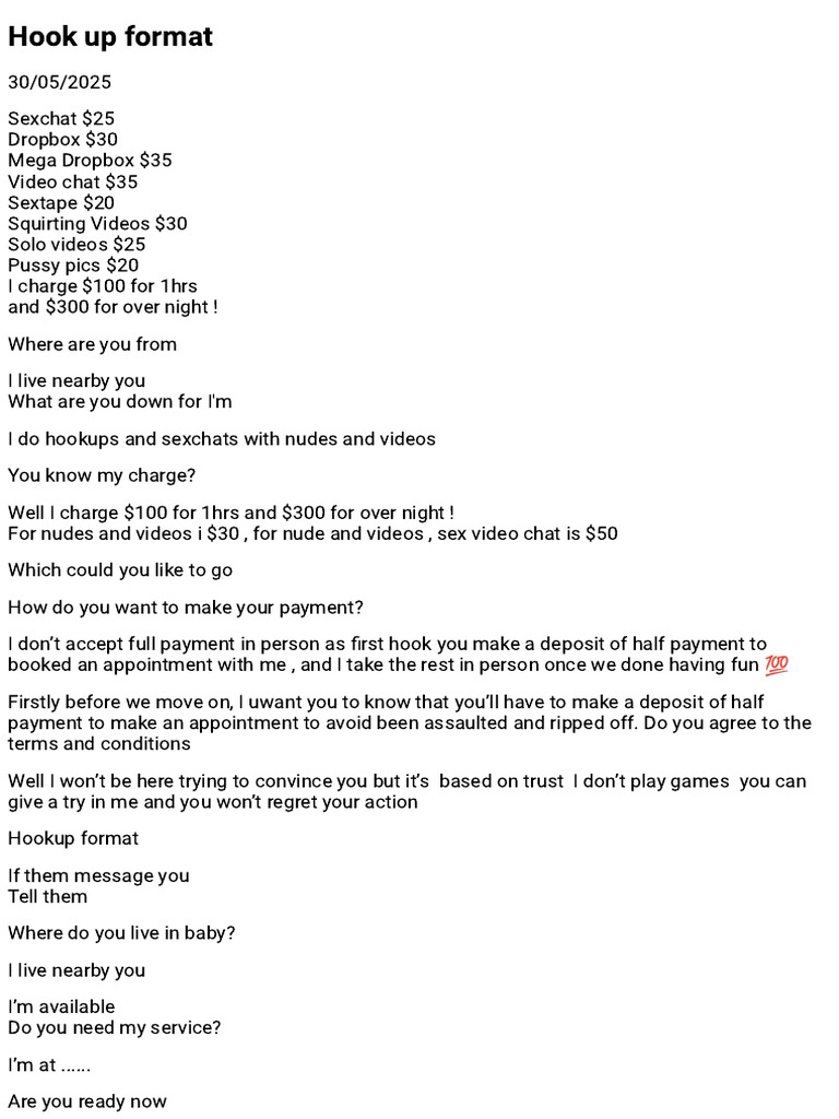 Hook Up Format PDF | PDF | Payments