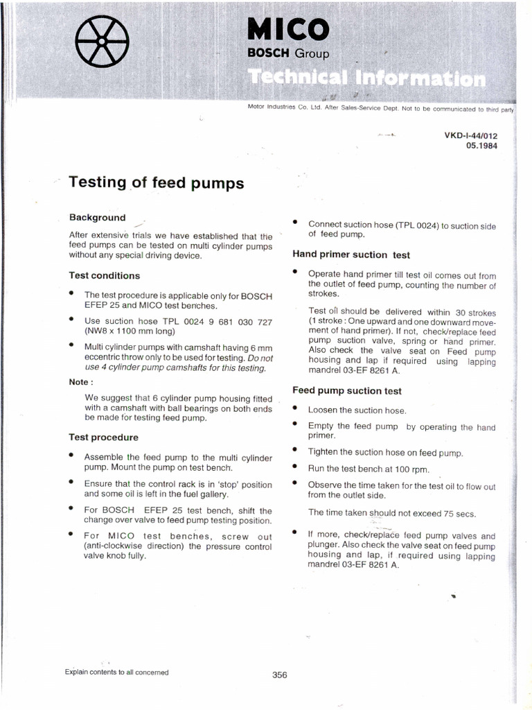 Testing of Feed Pumps | PDF