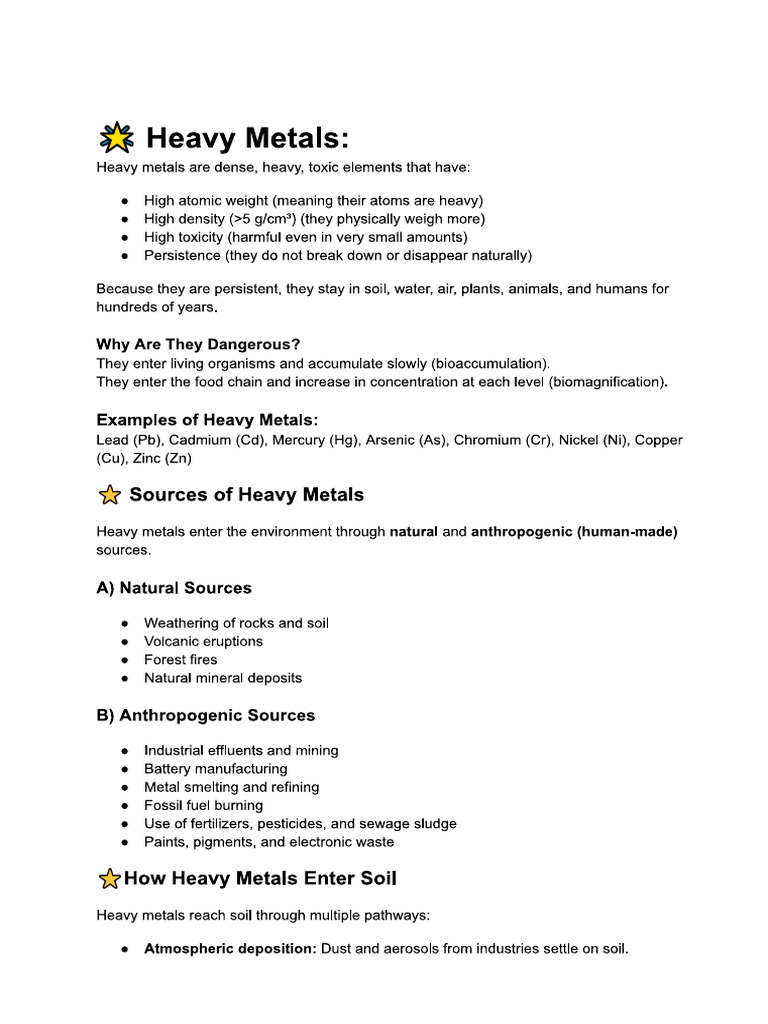 Heavy Metals | PDF