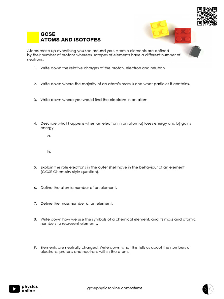 GCSE Atoms and Isotopes | PDF