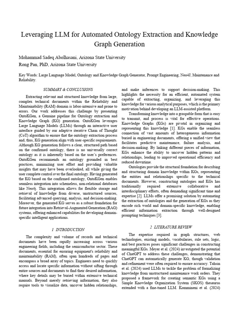 Leveraging LLM For Automated Ontology Extraction A | PDF | Ontology ...