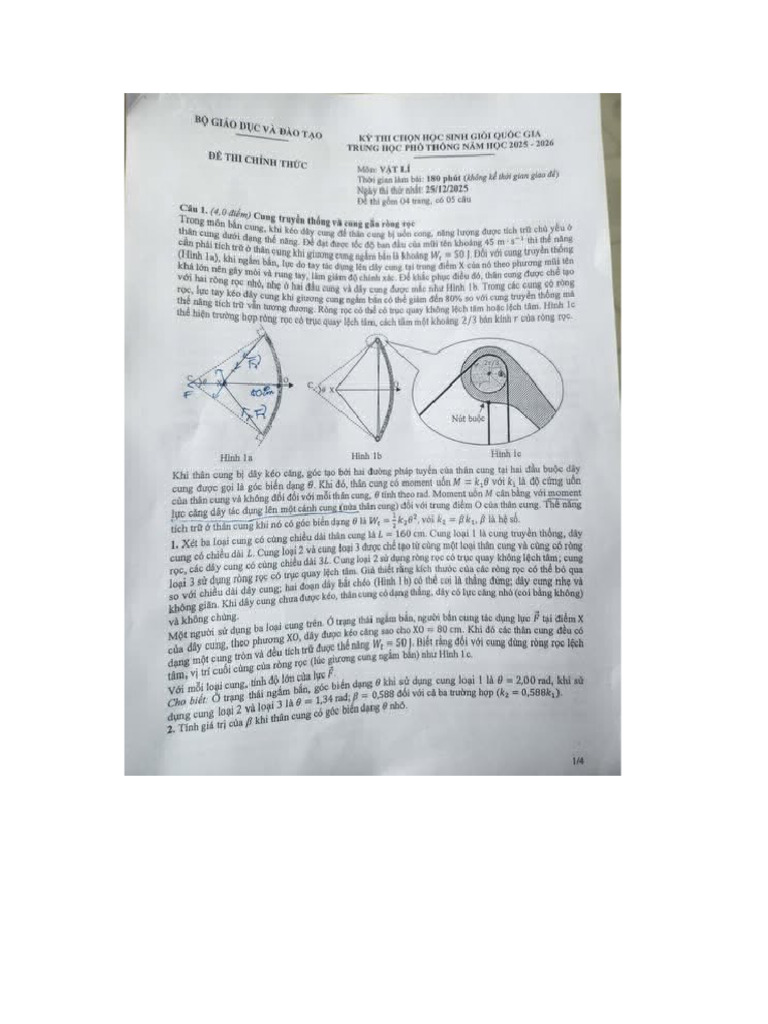 De Thi Vat Li Full | PDF