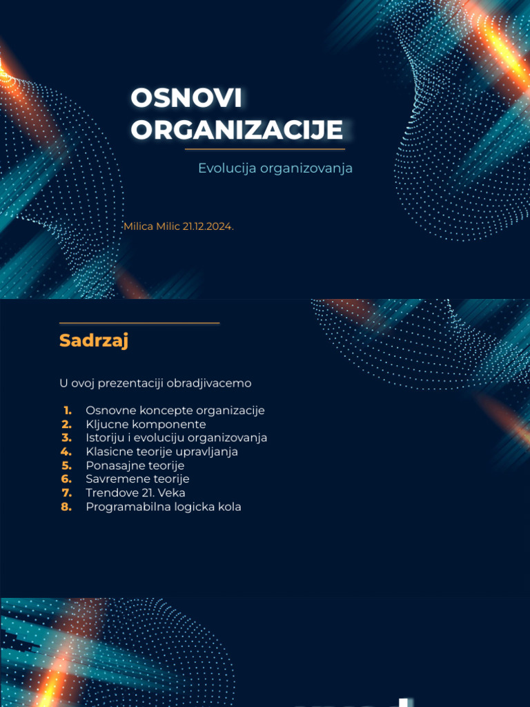 1.Evolucija Organizovanja - Copy | PDF