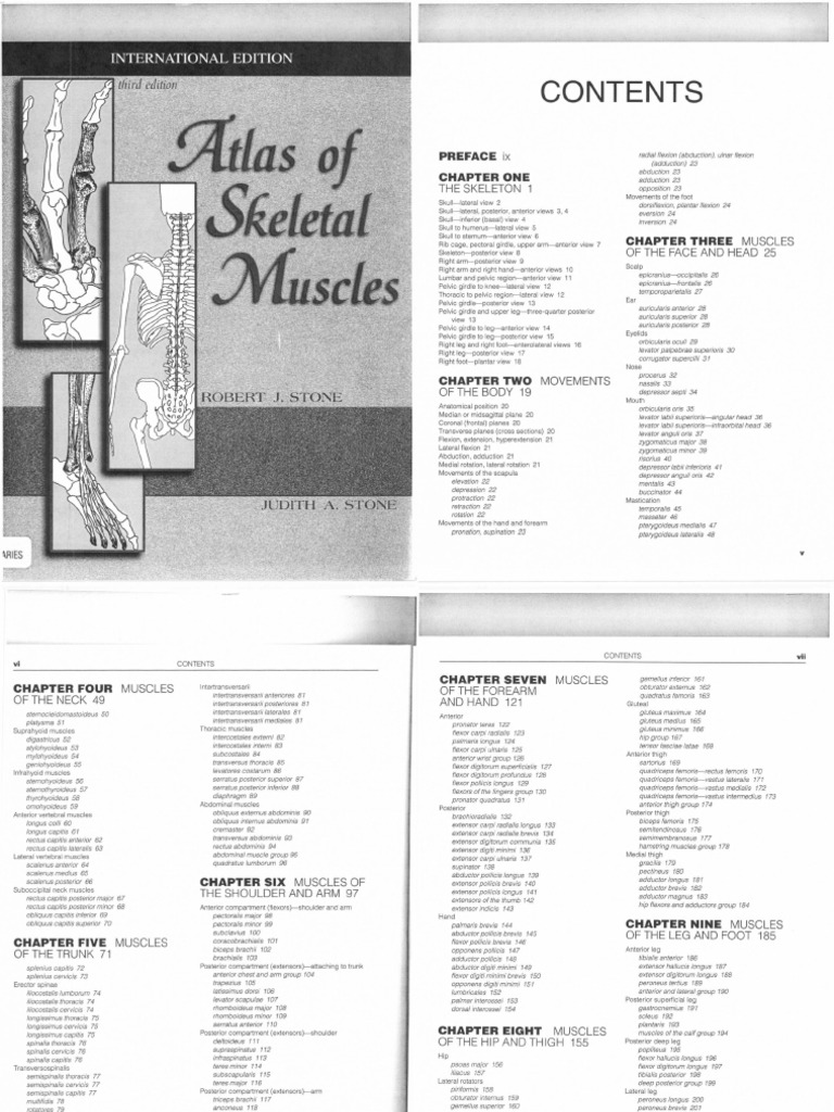 Atlas of Skeletal Muscles (2000) 2in 1 - STONE | PDF