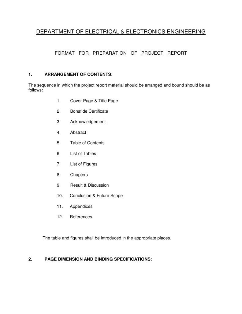 Department of Electrical & Electronics Engineering: Format For ...