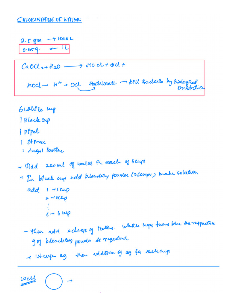 Chlorination of Water | PDF