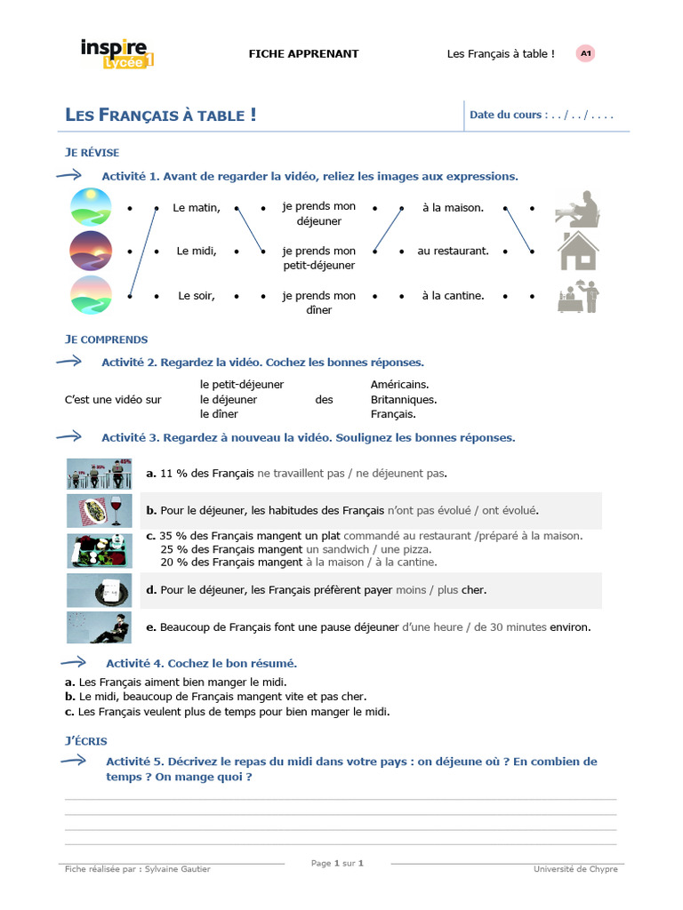 Inspire Lycée Niv A1 - Fiches D'exploitations Pédagogiques - Complet ...