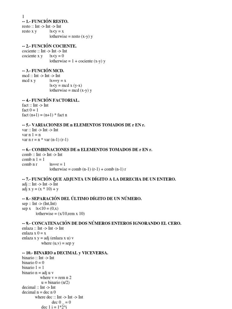Ejemplos Haskell | PDF | Naturaleza