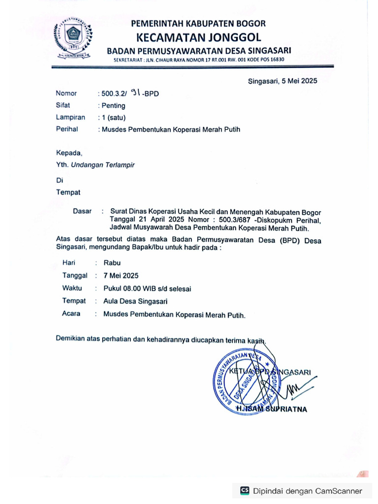 Undangan Bpd | PDF