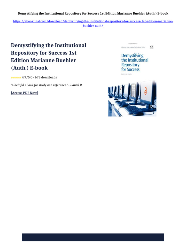 Demystifying the Institutional Repository for Success 1st Edition ...