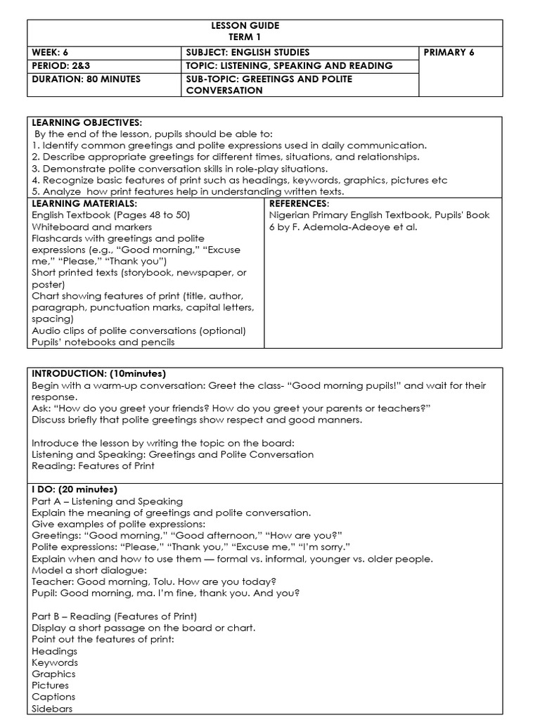 English_p6_week 6_period 2 & 3 | PDF | Learning | Communication