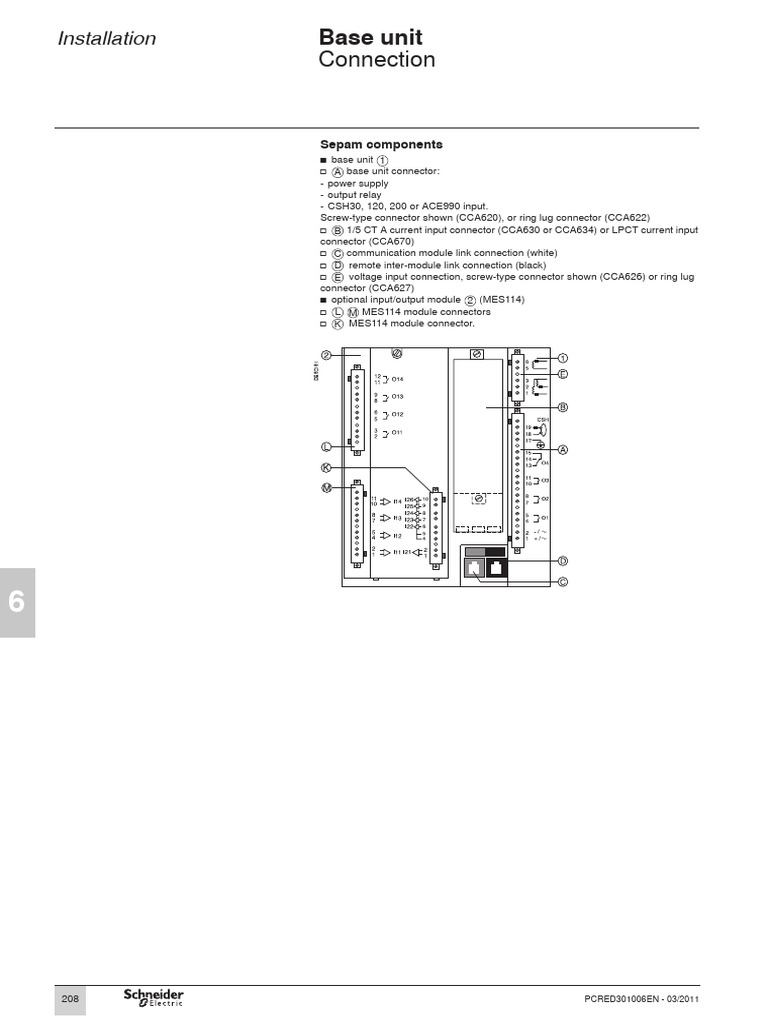 Wiring Diagram - SEPAM Series 40-50 | PDF | Electrical Connector ...