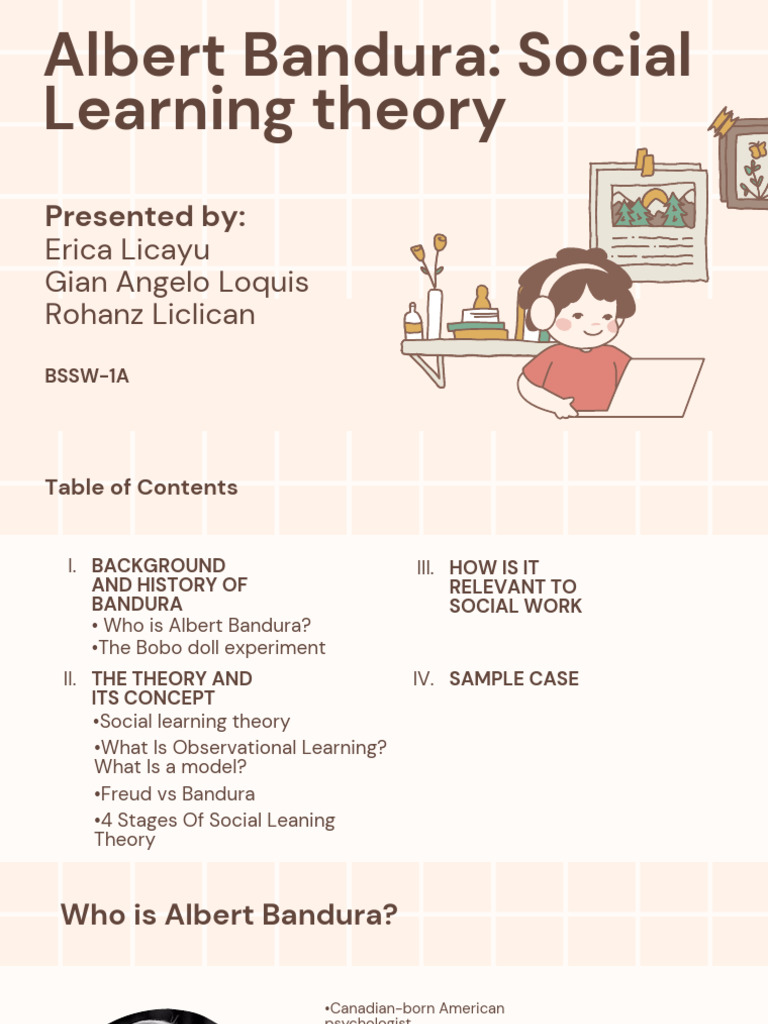 Albert Banduras Social Learning Theory | PDF | Behaviorism | Learning