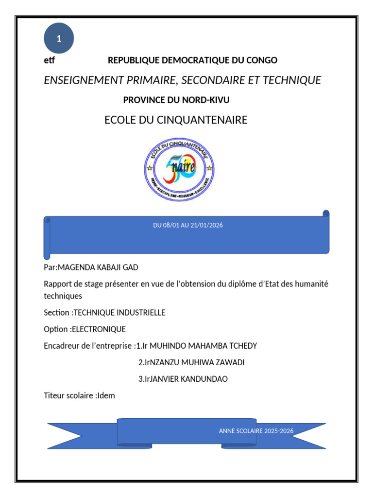 Rapport de Stage 2 | PDF