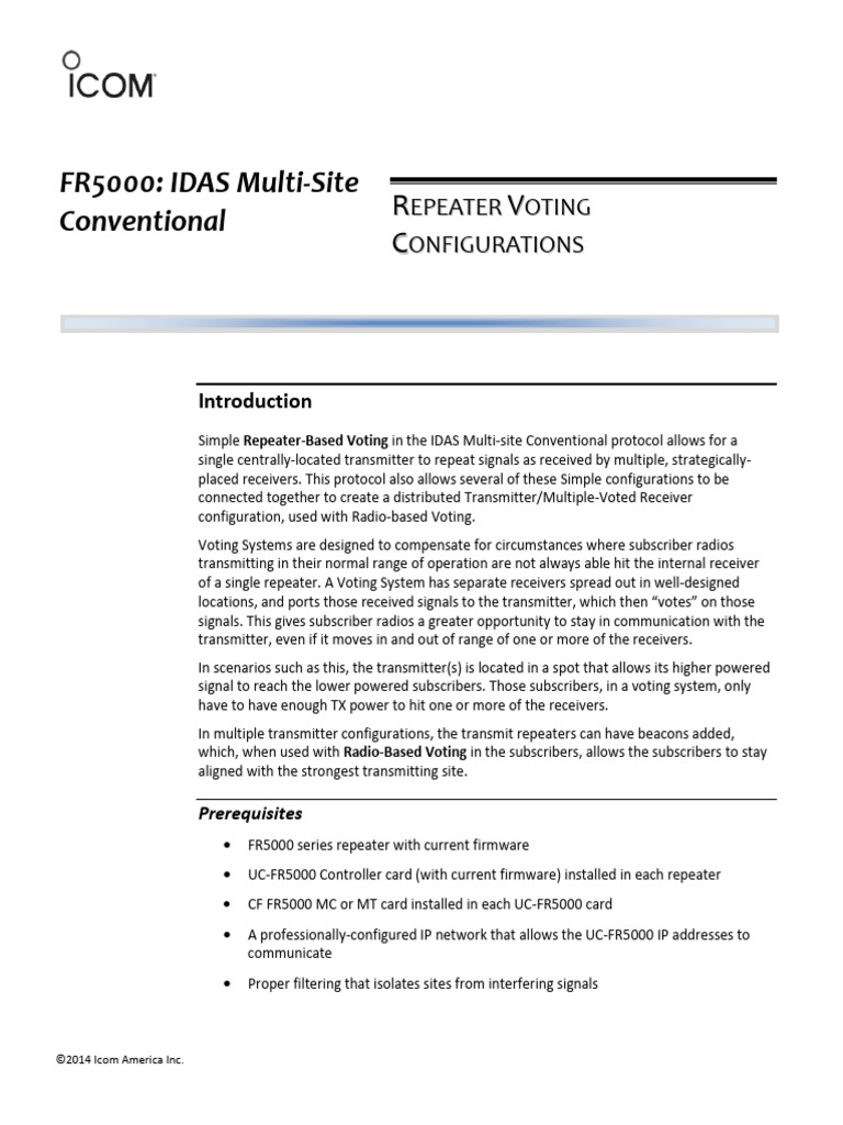 Repeater Voting Configurations | PDF | Transmitter | Radio