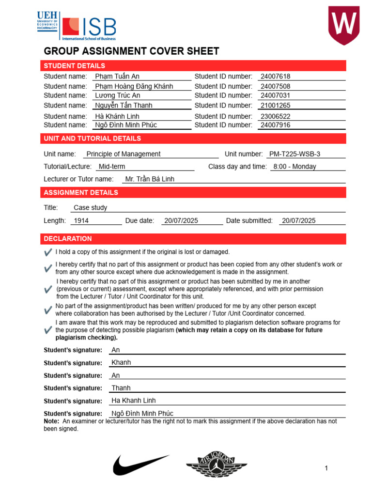 Group Assignment Group 4 | PDF | Nike | Shoe