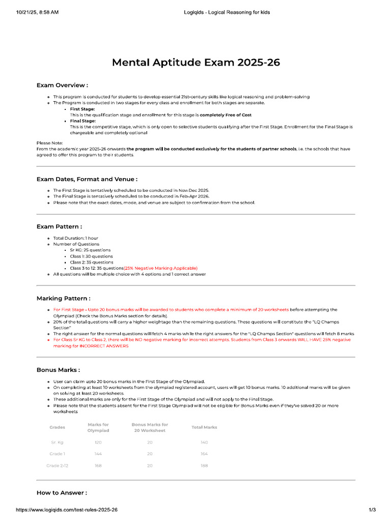 Exam Rules | PDF
