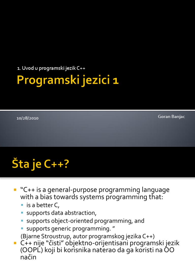 Uvod U Programski Jezik C Pdf
