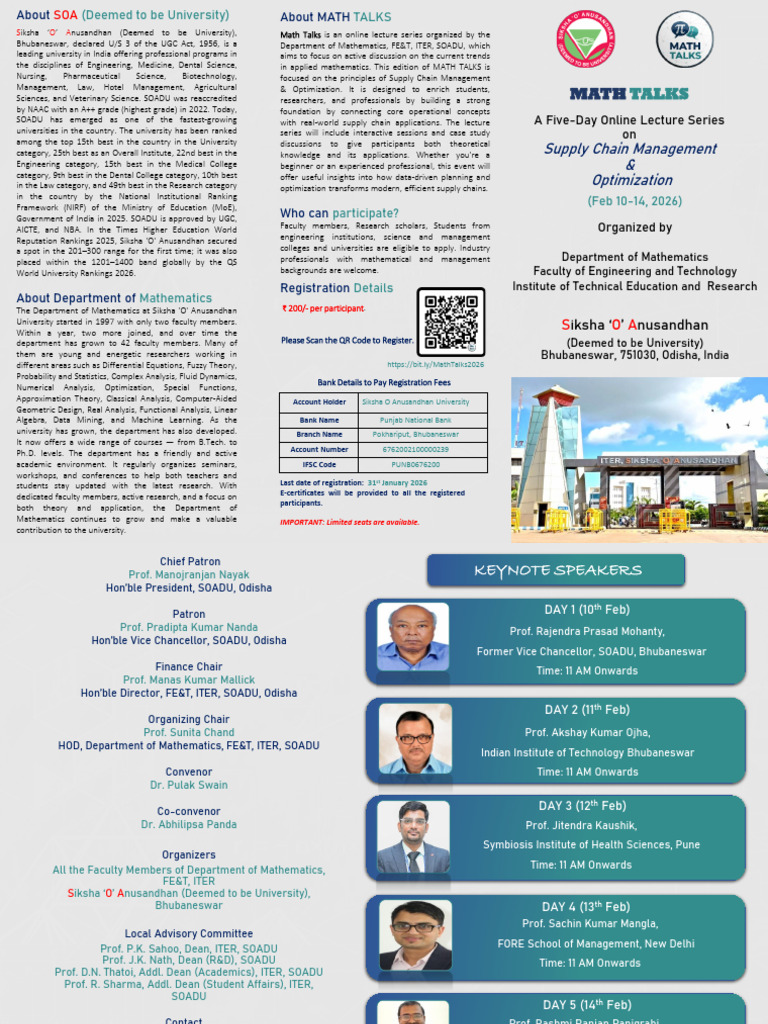 Math_Talks_Brochure | PDF | Mathematical Analysis | Mathematics