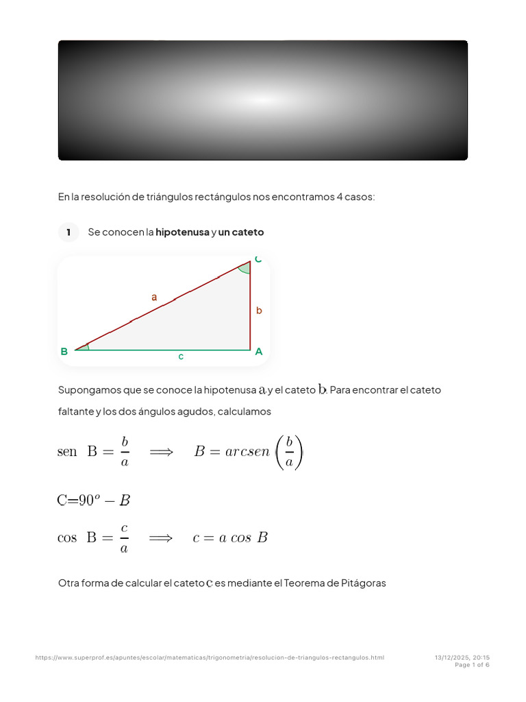 Resolucion de Triangulos Rectangulos | PDF | Triángulo | Matemática ...