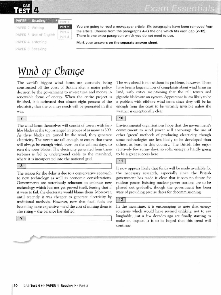 CAE Test 4 | PDF