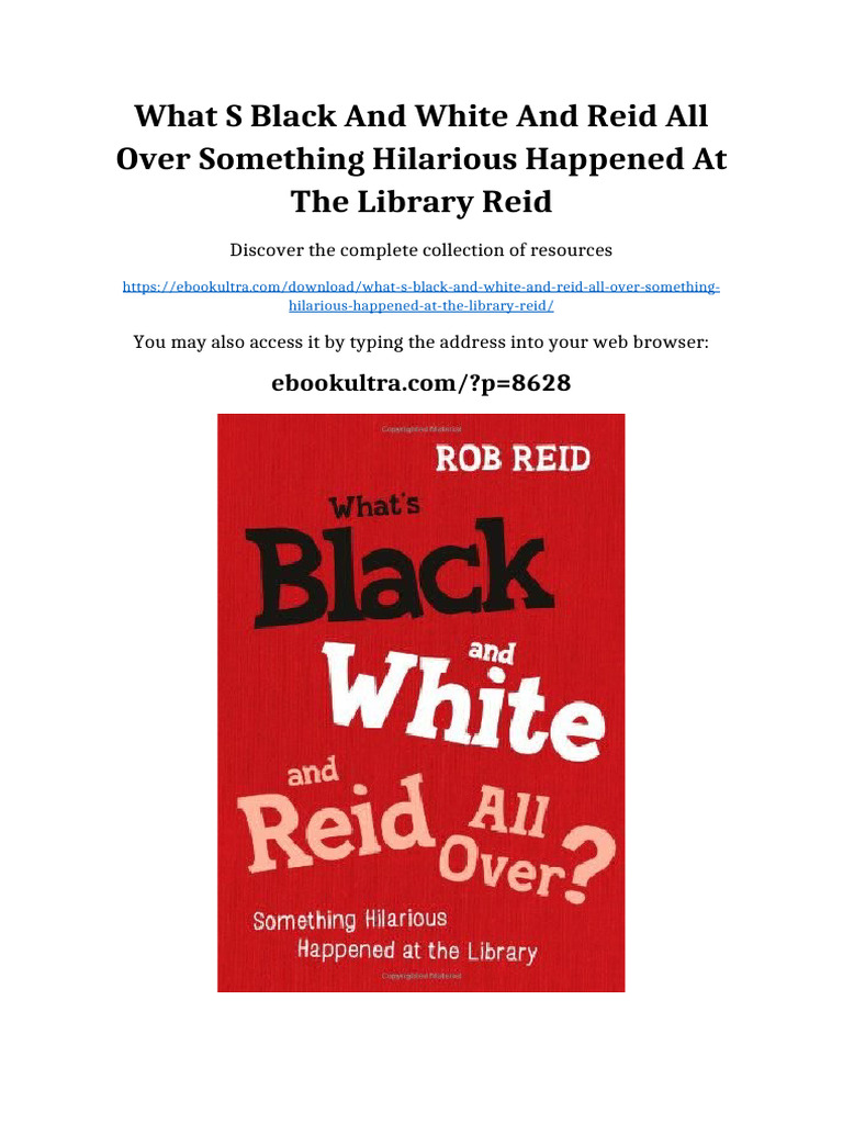 What s black and white and Reid all over something hilarious happened ...