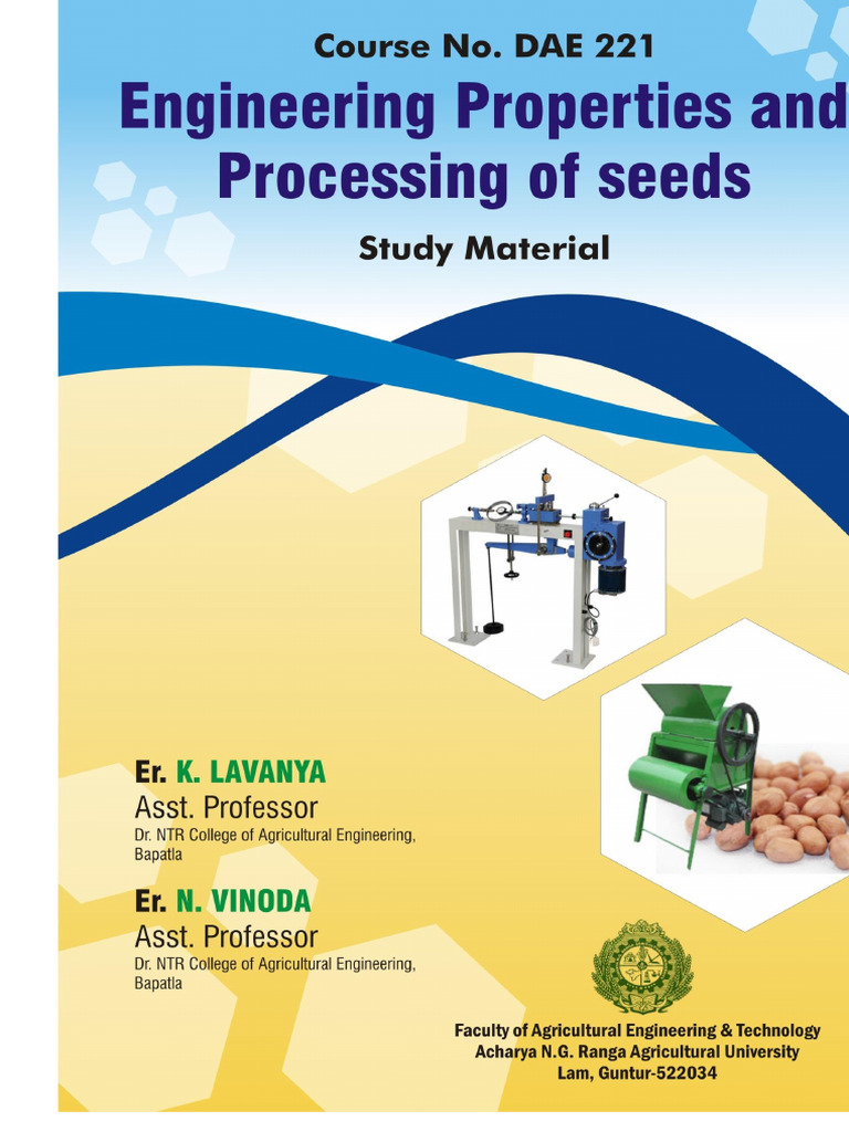DAE-221-Engineering Properties and Processing of Seeds | PDF | Friction ...