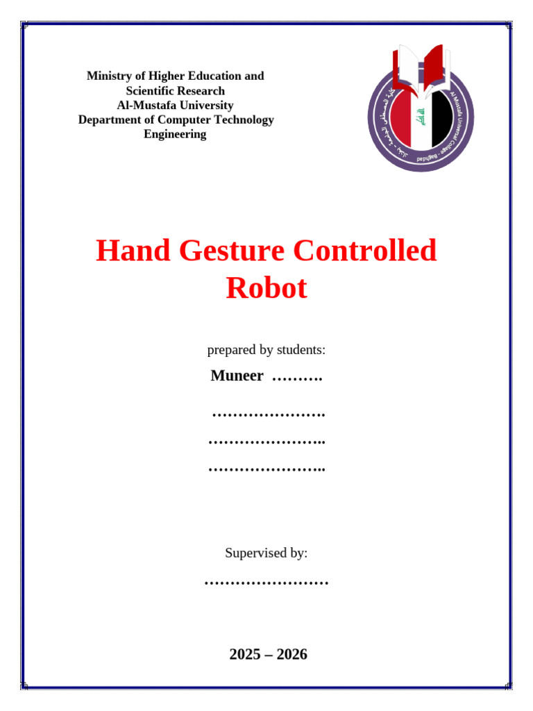 Hand Gesture Controlled Robot | PDF | Arduino | Rechargeable Battery
