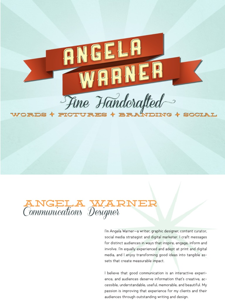 Angela Warner: Words Pictures Branding Social | PDF | Fundraising ...