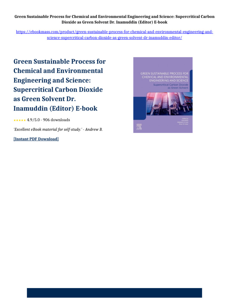 Green Sustainable Process For Chemical and Environmental Engineering ...