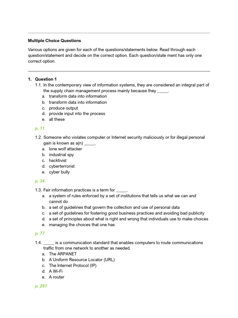 Sample - Questions 1 | PDF | E Commerce | Computing