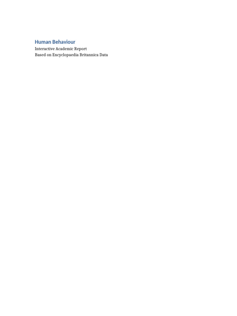 Interactive Human Behaviour Report | PDF