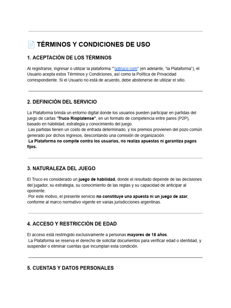 Condiciones Uso