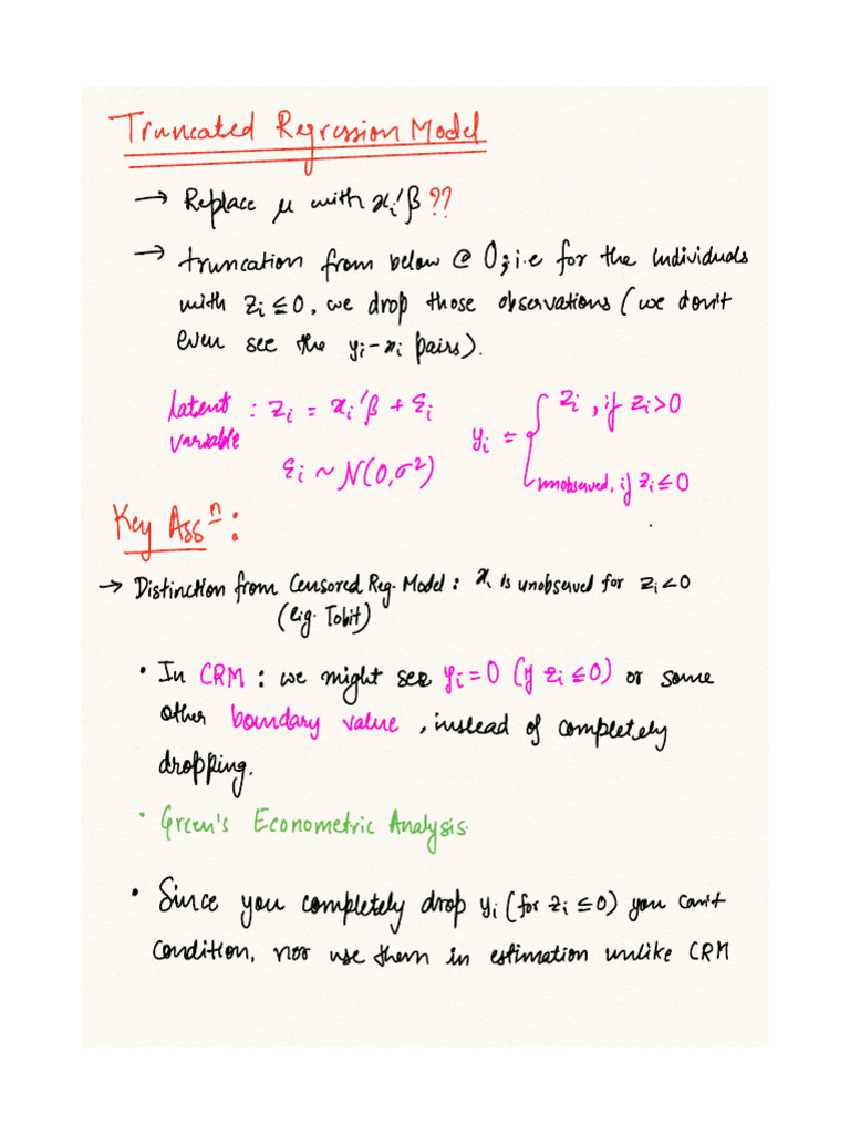 Truncated Regression Model | PDF