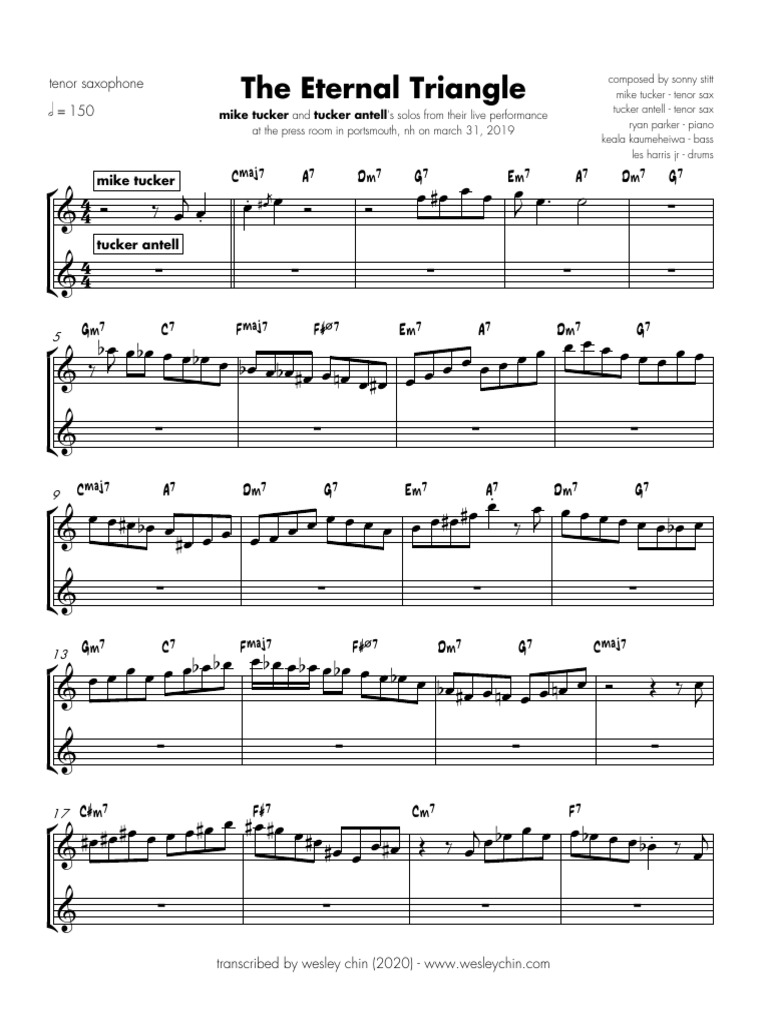 The Eternal Triangle - Mike Tucker and Tucker Antell Solos EDIT 2021 | PDF