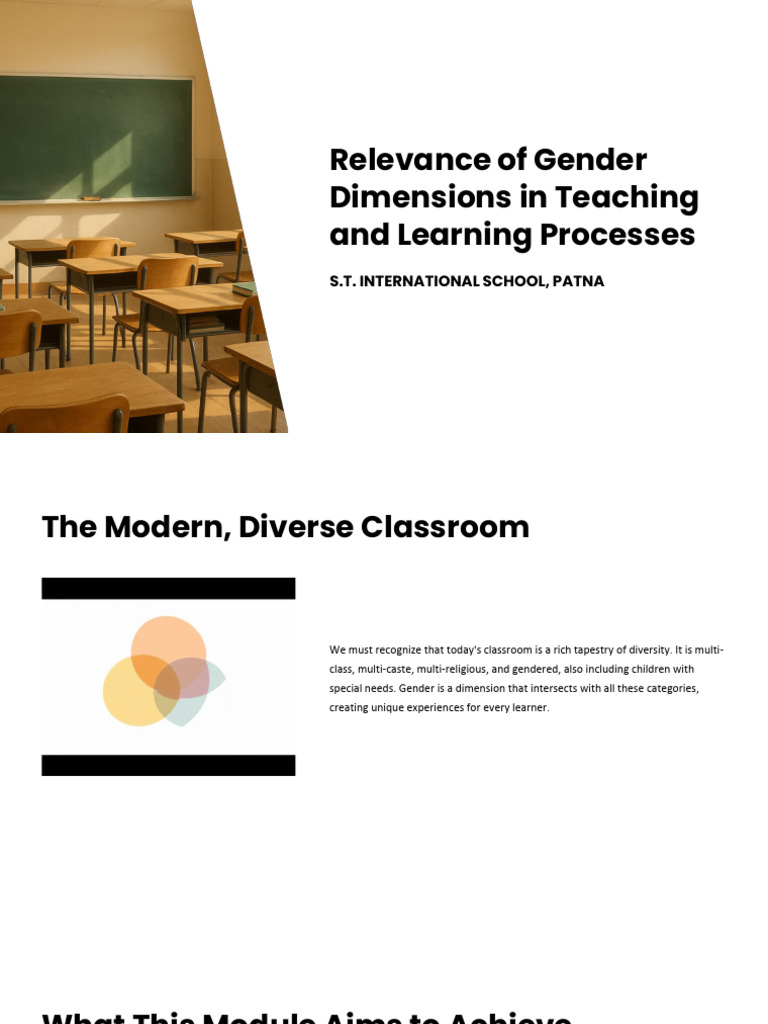 Relevance of Gender Dimensions in Teaching and Learning Processes | PDF ...